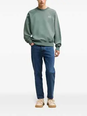 AMI Paris Organic-cotton Sweatshirt - Green