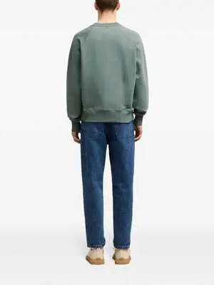 AMI Paris Organic-cotton Sweatshirt - Green