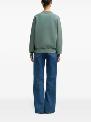 AMI Paris Organic-cotton Sweatshirt - Green