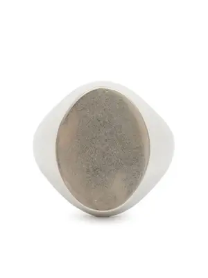 MAISON MARGIELA Oval Signet Ring - Silver