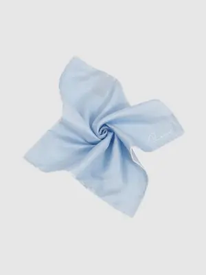 REISS Ceremony Silk Pocket Square - Light Blue