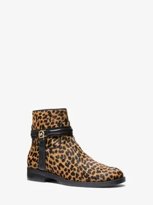 Michael Kors Mindy Leopard Print Calf Hair Boots