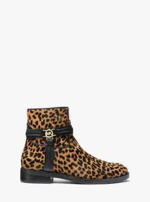 Michael Kors Mindy Leopard Print Calf Hair Boots