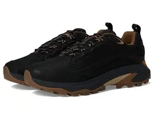 Merrell Moab Speed 2 Leather Waterproof Athletic Shoes - Black