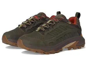 Merrell Moab Speed 2 Leather Waterproof Athletic Shoes - Olive