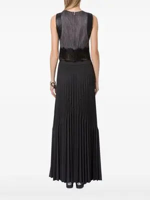 Alberta Ferretti Sleeveless Lace-detail Top