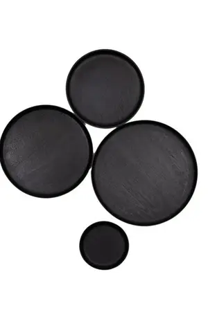 CHECHEN WOOD DESIGN Rosa Morada Wooden Small Plate - Black