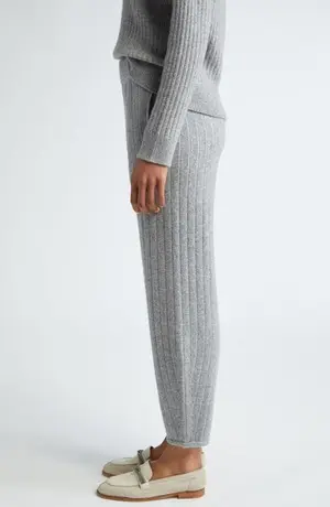 Eleventy Virgin Wool & Cashmere Rib Sweater Joggers