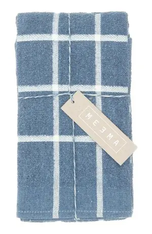 MEEMA Terry Kitchen Towels Set Of 4 - Blue