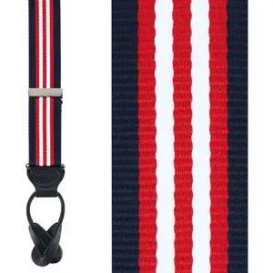TRAFALGAR Trafalgar Sumner Grosgrain Weave Striped Button End Suspenders