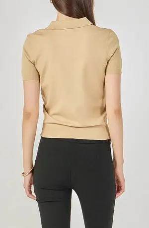 Endless Rose Polo Sweater - Tan