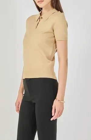 Endless Rose Polo Sweater - Tan