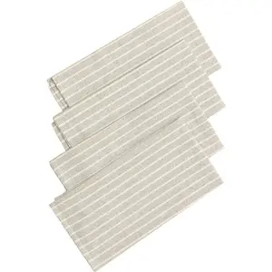 MEEMA Striped Cotton Napkin Set Of 4 - Grey