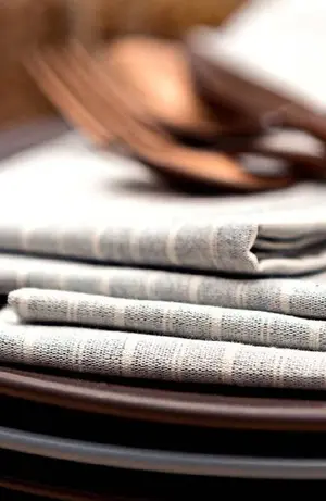 MEEMA Striped Cotton Napkin Set Of 4