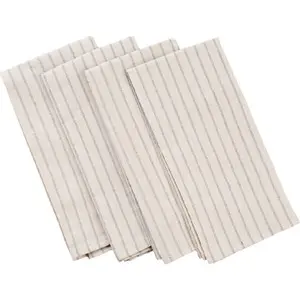 MEEMA Striped Cotton Napkin Set Of 4 - Natural