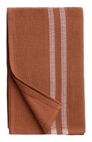 MUNGO Organic Block Rib Bath Towel - Russet