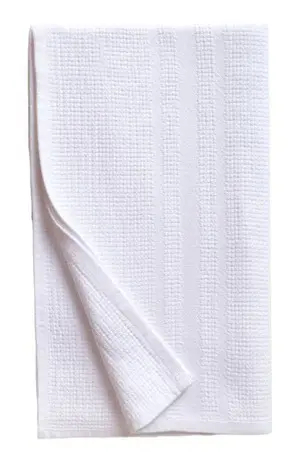 MUNGO Organic Block Rib Bath Towel - White