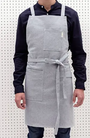 MEEMA Crossback Bib Apron Blue