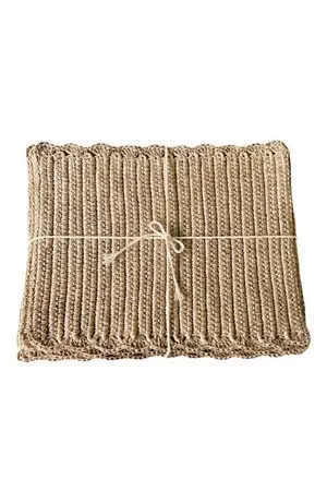TALLO DE OLIVO Fique Woven Placemat Set Of 4 - Natural