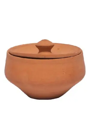 ALCANTARA FREDERIC Artisanal Pot With Lid - Terracotta