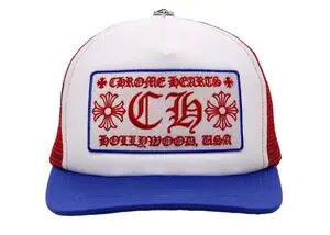 Chrome Hearts Trucker Hat - Blue/red/white