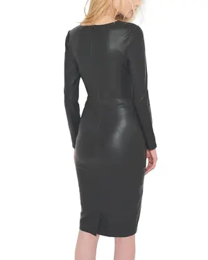AS By DF Mrs. Smith Stretch Leather Midi Dress