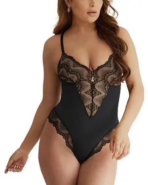 PINSY Sculpting Lace Shapewear Bodysuit