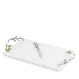Michael Aram Pomegranate Silver And Gold Cheeseboard And Spreader