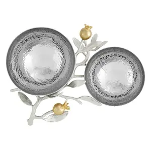 Michael Aram Pomegranate And Gold Double Bowl