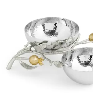 Michael Aram Pomegranate And Gold Double Bowl