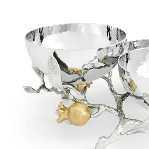 Michael Aram Pomegranate And Gold Triple Bowl