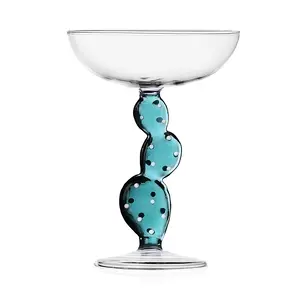 ICHENDORF MILANO Desert Plants Cactus Coupe Glass - Blue
