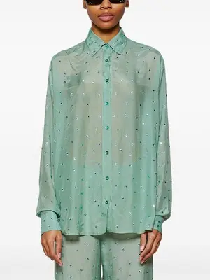 Oseree Gems Crystal-embellished Shirt