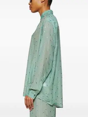 Oseree Gems Crystal-embellished Shirt