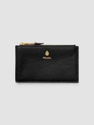 Prada Leather Card Holder Black