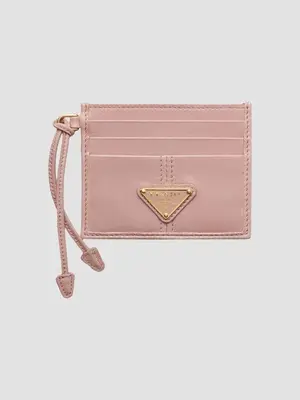 Prada Leather Card Holder Pink