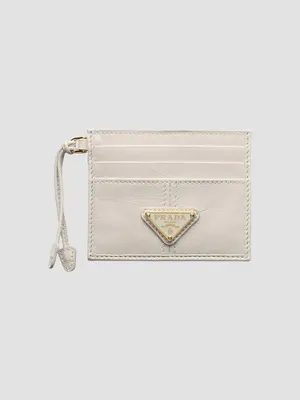 Prada Leather Card Holder - White