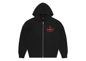 Corteiz X Slaughter Gang 21 Savage Zip Up Hoodie - Black