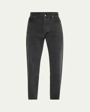 Saint Laurent Loose-fit Faded Denim Jeans - Oyster