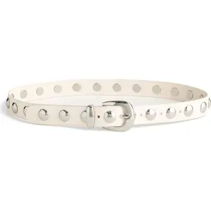 Madewell Studded Western Leather Belt - Ivory