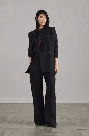 Brunello Cucinelli Loose Corset Trousers With Monili
