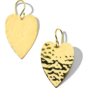 Ippolita Classico Crinkle Heart Drop Earrings - Gold