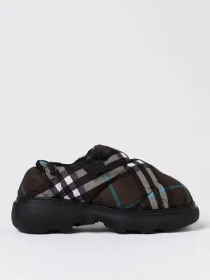 Burberry Quilted Checked Slip-on Sneakers - Beige