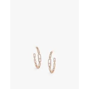 Messika Move Link Medium Diamond Earrings - Pink Gold