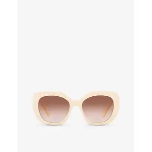 Celine Butterfly-frame Acetate Sunglasses - White