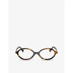 Miu Miu Mu 01xv Eyeglasses - Brown