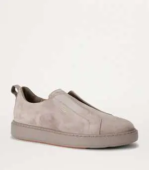 Santoni Clean Icon Suede Sneakers