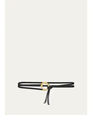Bottega Veneta Cintura Wrap Belt - Black/brass