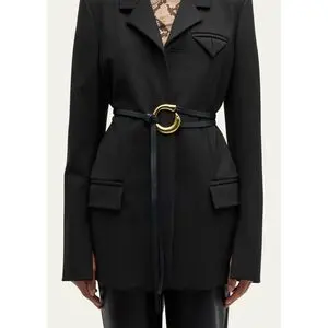 Bottega Veneta Cintura Wrap Belt - Black/brass