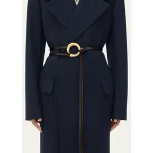 Bottega Veneta Cintura Wrap Belt - Black/brass